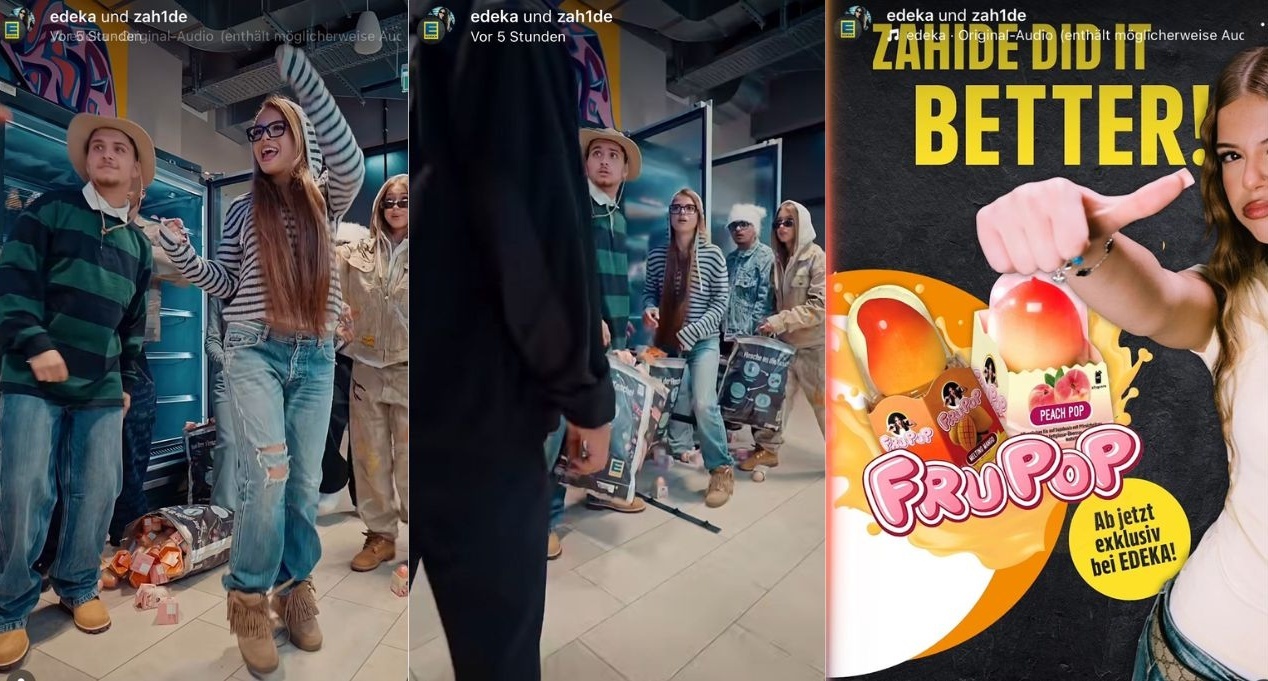 So rotzig inszeniert Edeka das neue Frucht-Eis von Shootingstar Zahide